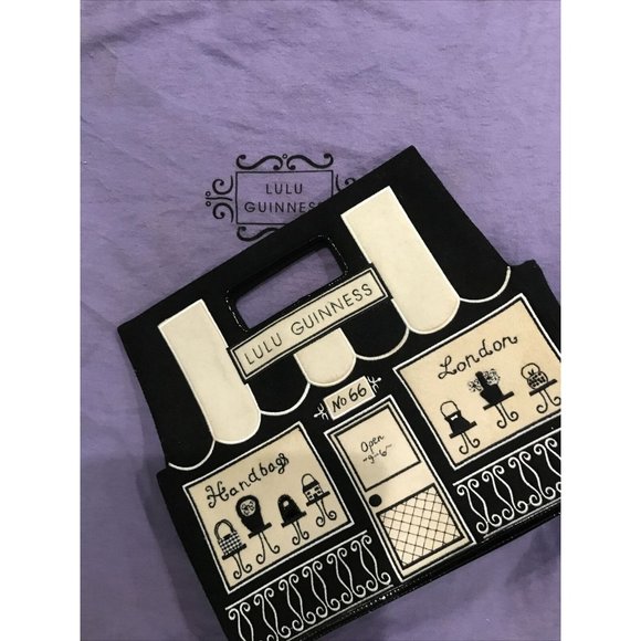 Lulu Guinness | Bags | Lulu Guinness Vintage 9s Shop Front Felt Wool Handbag Z37 | Poshmark